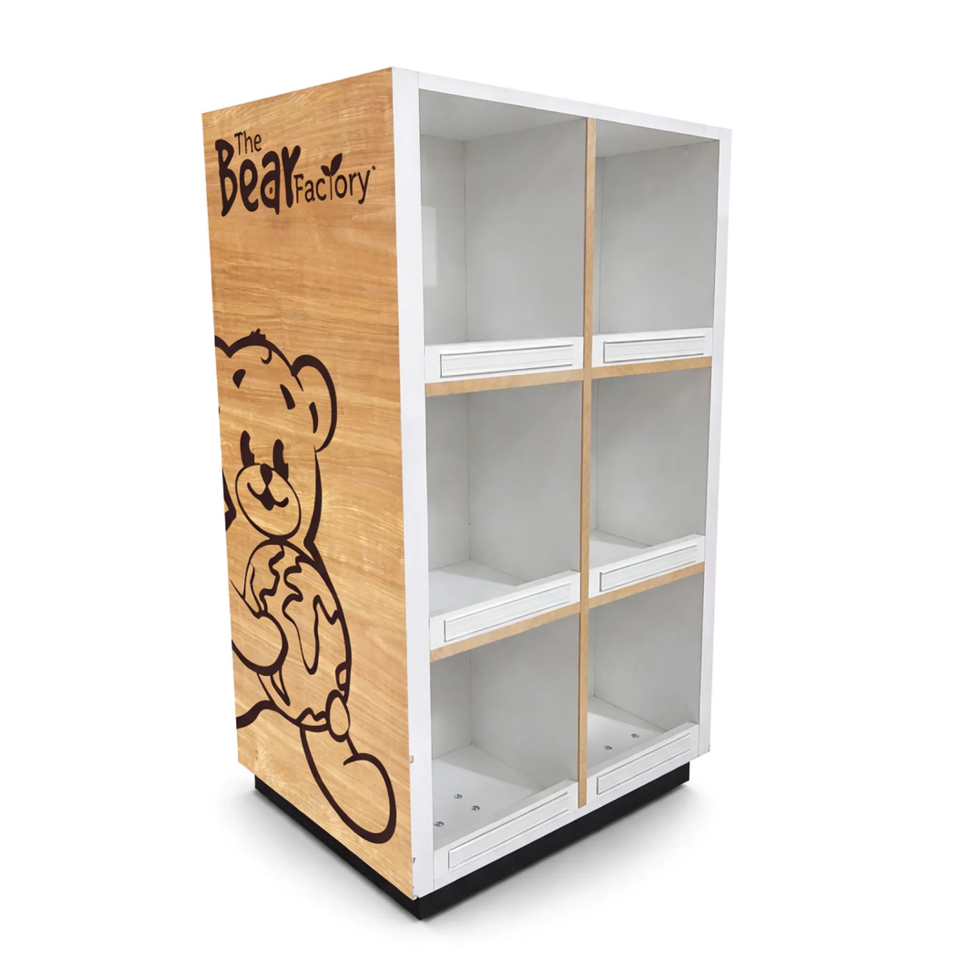 Tier 2 Fixture: Double Sided, 12 Cubby Display - The Bear Factory