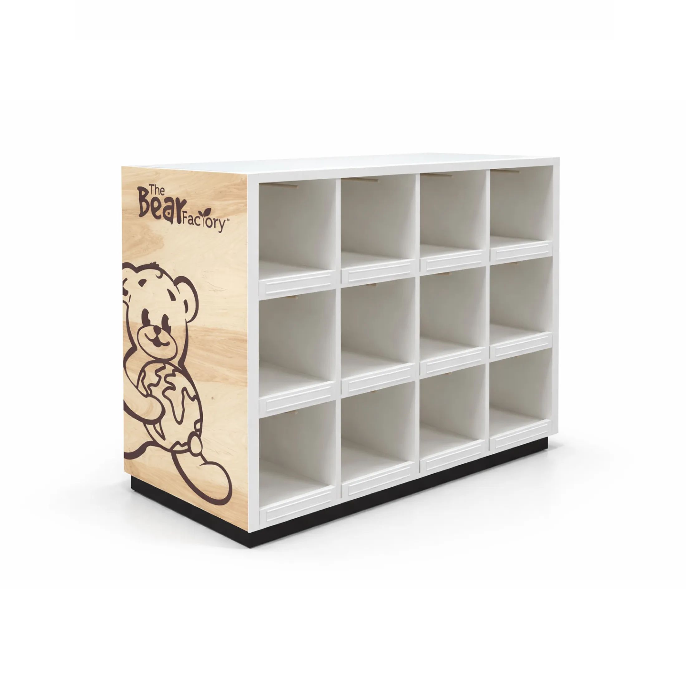 Tier 2 Fixture: Double Sided, 24 Cubby Display - The Bear Factory