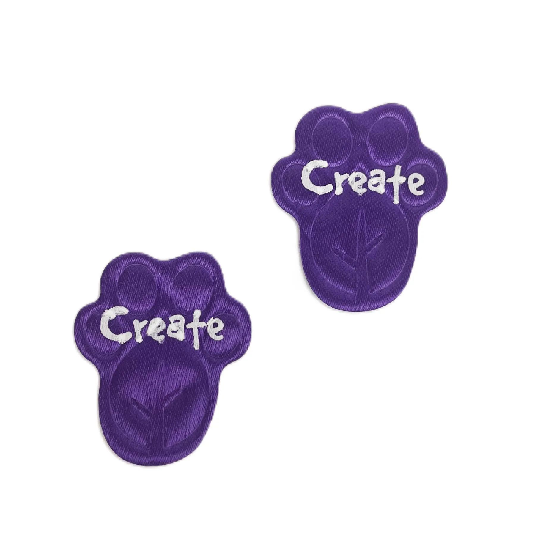Printed Purple Paw Prints "Create" (250 pcs per pkg) - The Bear Factory